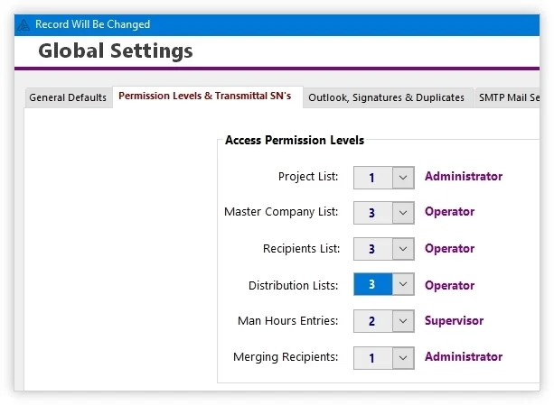 Setting Access Permission Levels - LDA Computing